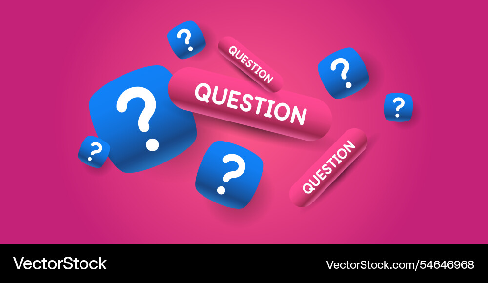A poster with question marks Royalty Free Vector Image