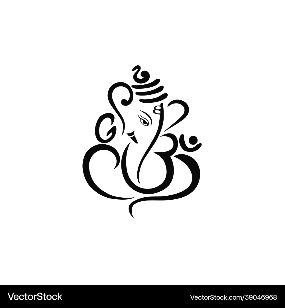 Creative lord ganesh art Royalty Free Vector Image