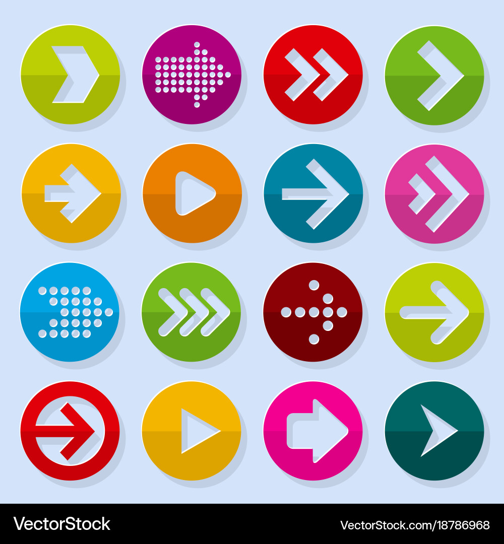 Flat design paper arrows Royalty Free Vector Image