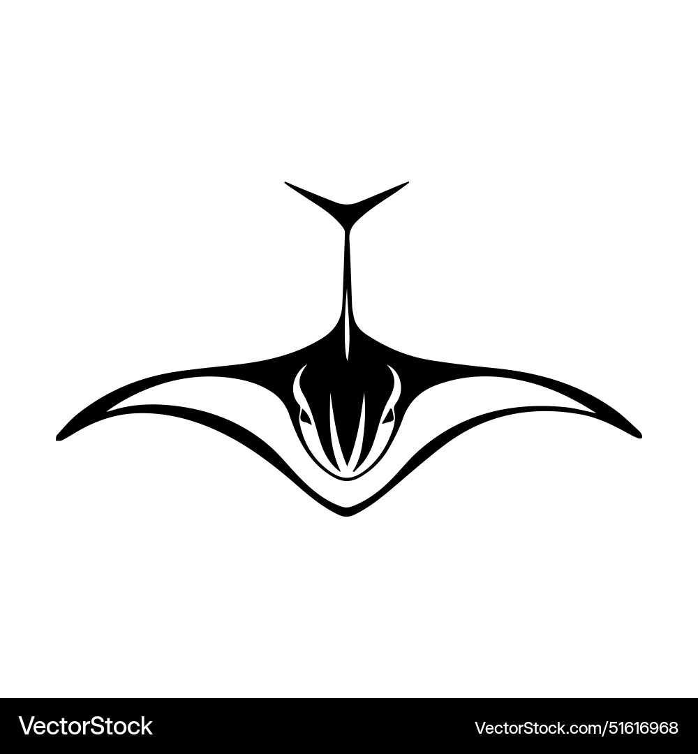Manta logo or modern line icon art Royalty Free Vector Image