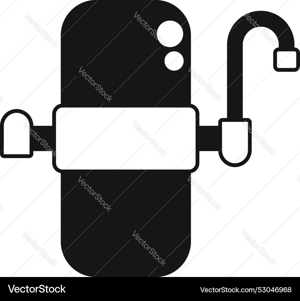 Modern water purifier purifying tap Royalty Free Vector