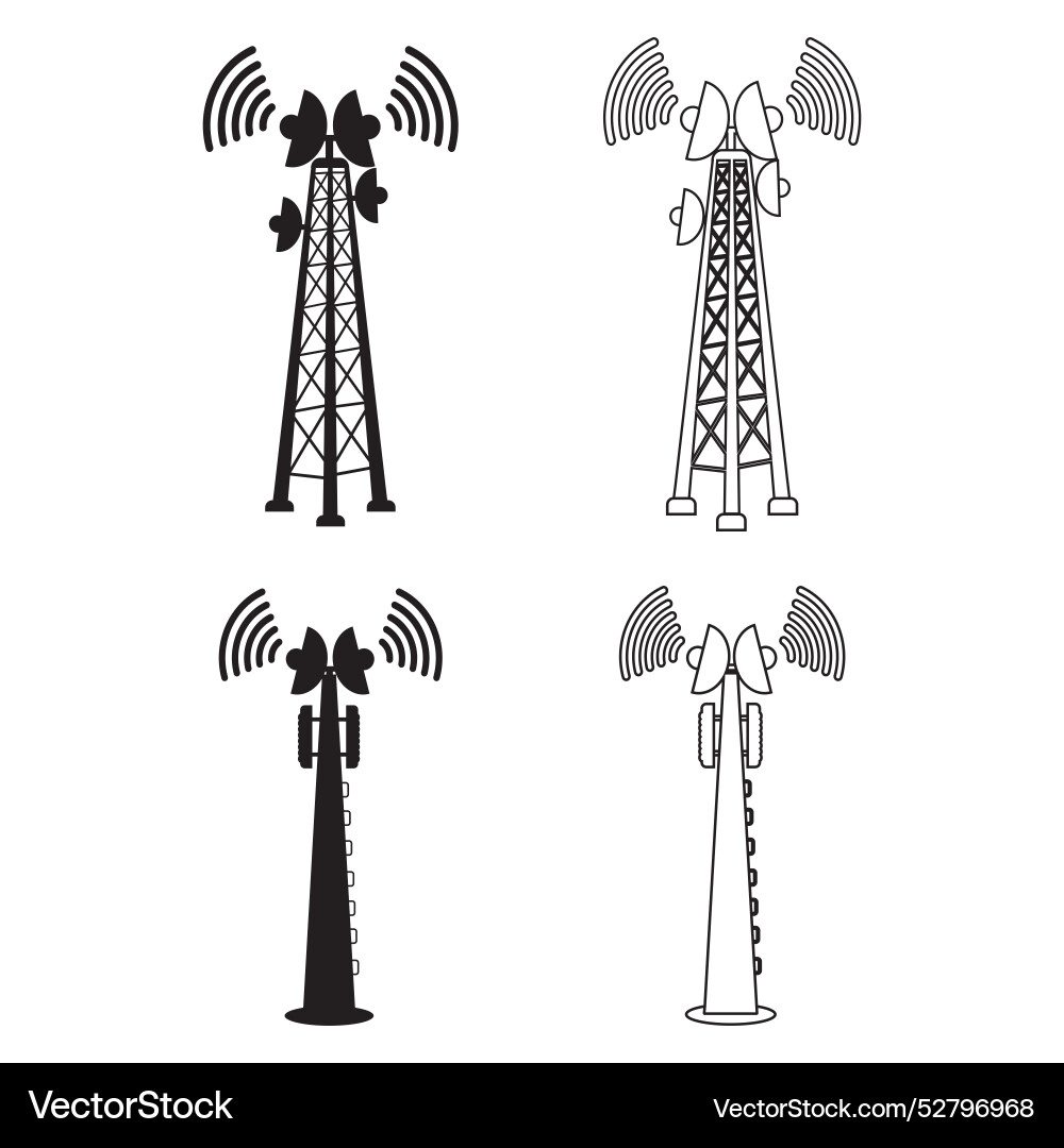 Network tower icon Royalty Free Vector Image - VectorStock