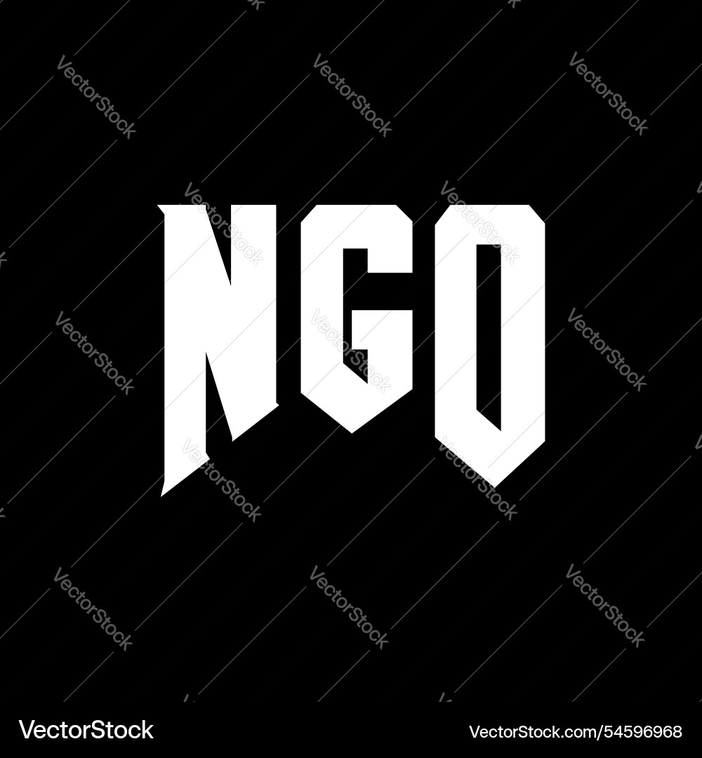 Ngo letter logo design for technology company Vector Image