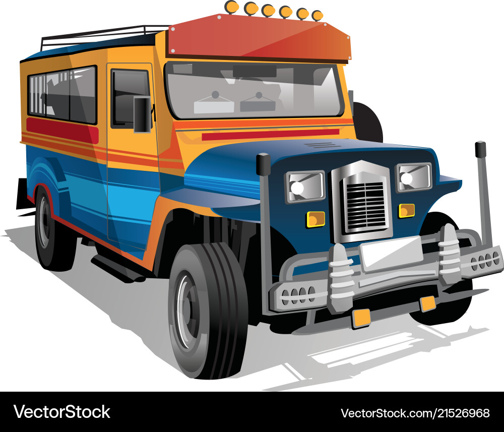 Philippine Jeepney Cartoon – Royalty-Free Vector | VectorStock