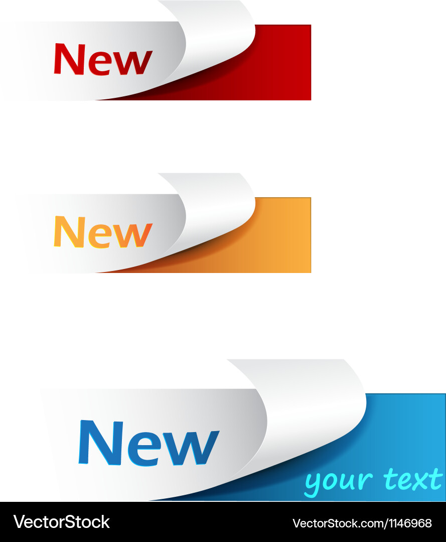 Stickers for various options Royalty Free Vector Image