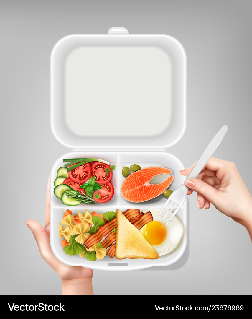 Disposable tableware realistic image Royalty Free Vector