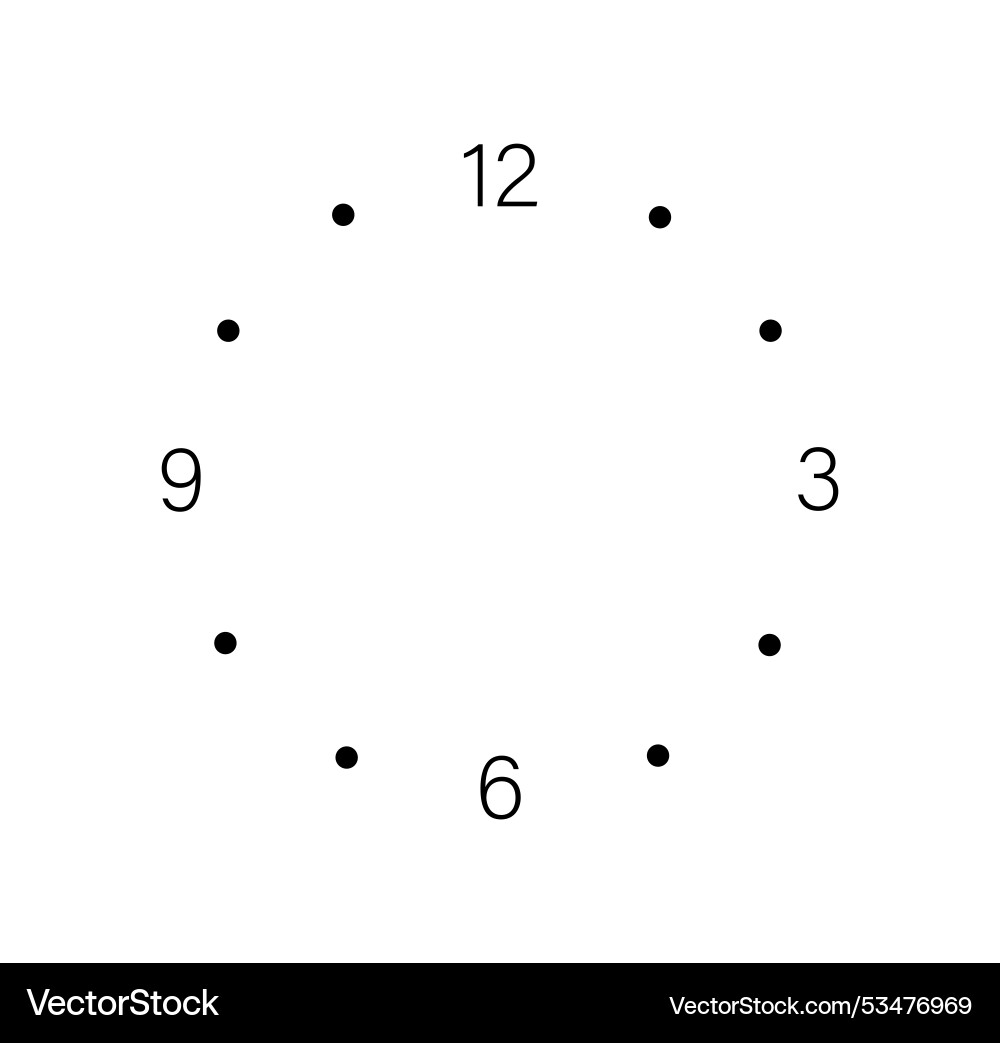 Mechanical clock template watch and timepiece Vector Image