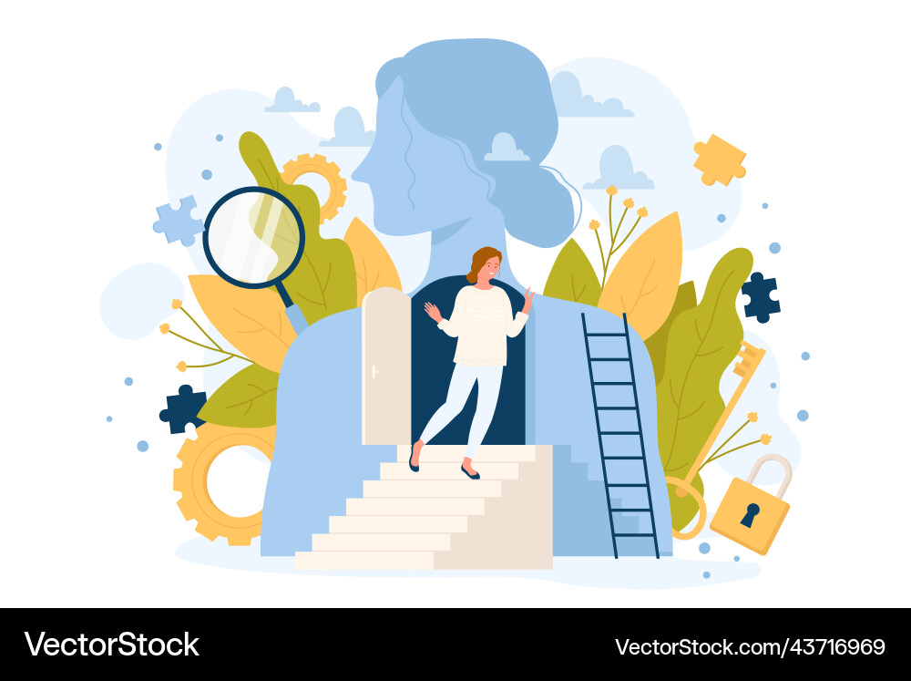 Mental Wellness & Growth Royalty Free Vector Image