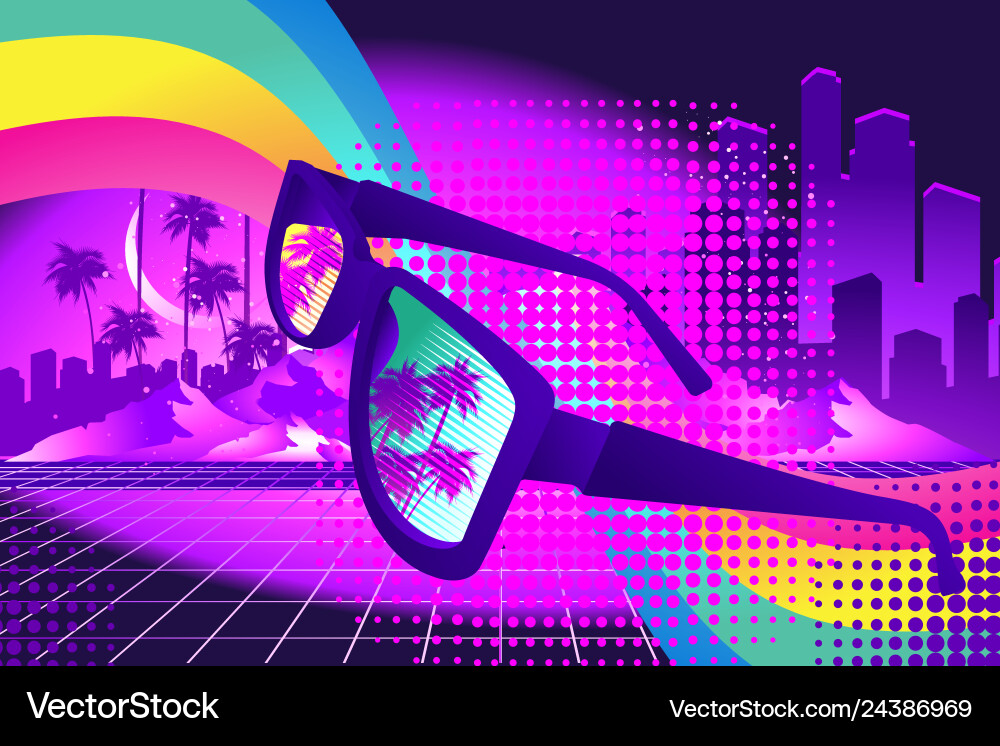 Retro party wave Royalty Free Vector Image - VectorStock