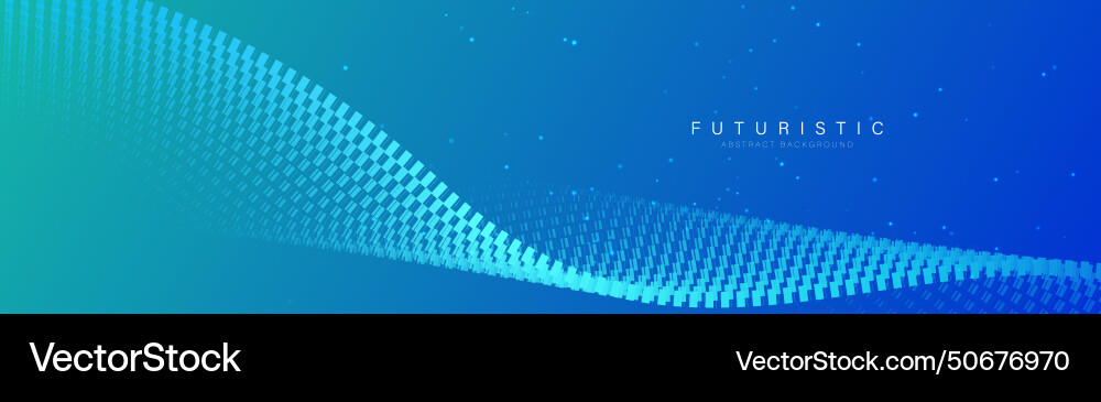 Abstract big data background with glowing wavy Vector Image