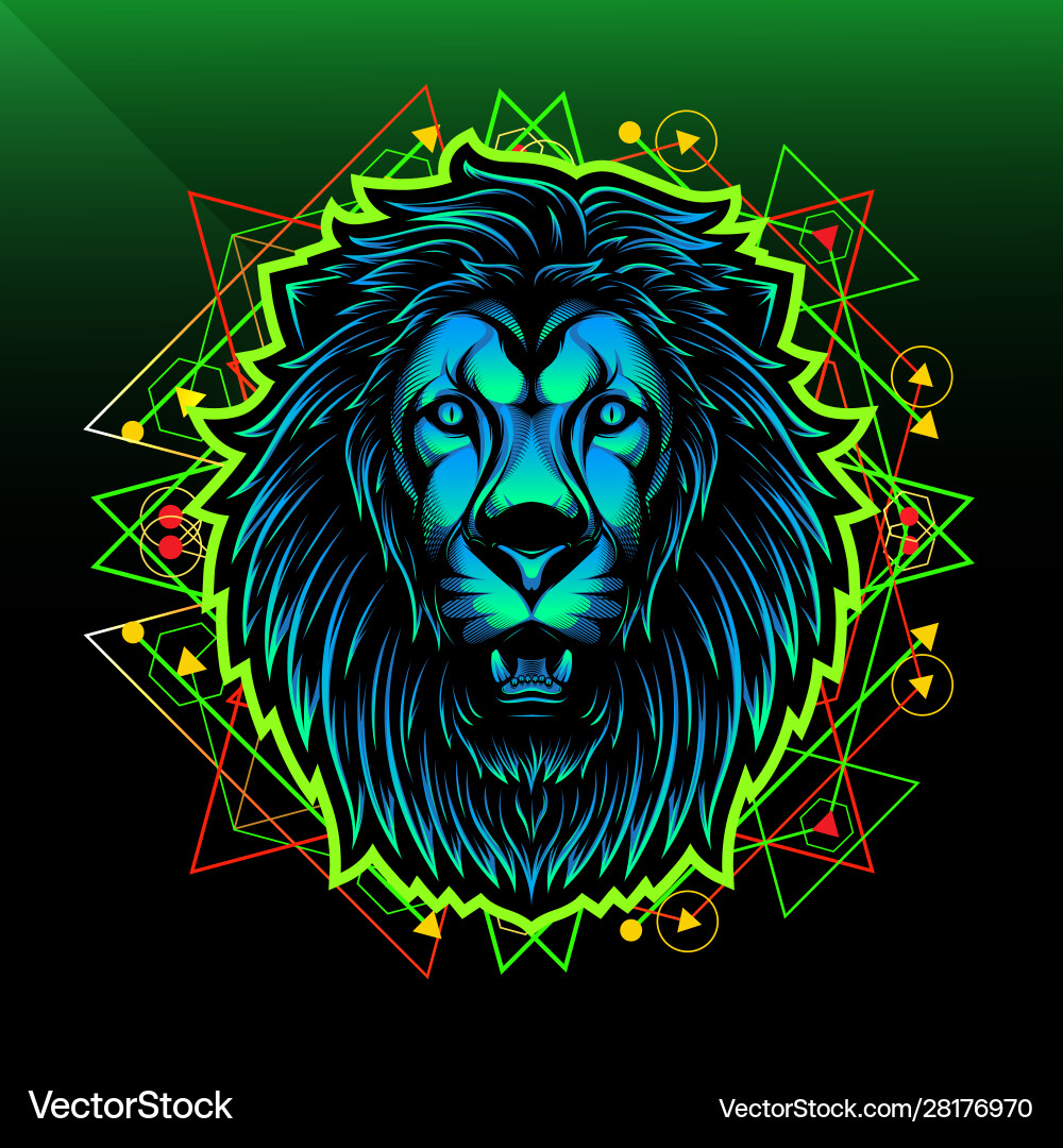 Lion Esports Mascot Logo Royalty Free Vector Image