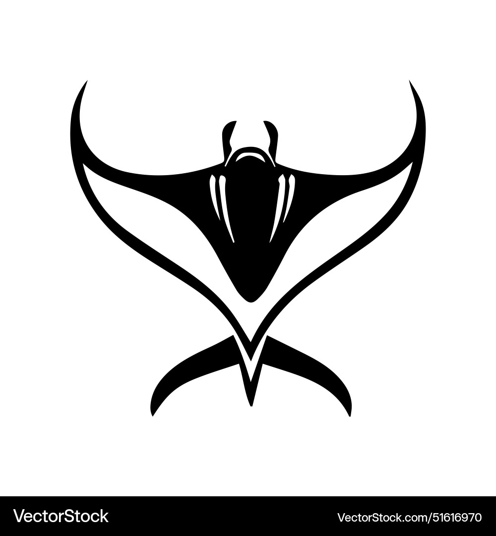Manta logo or modern line icon art Royalty Free Vector Image