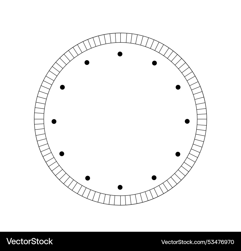 Mechanical clock template watch and timepiece Vector Image