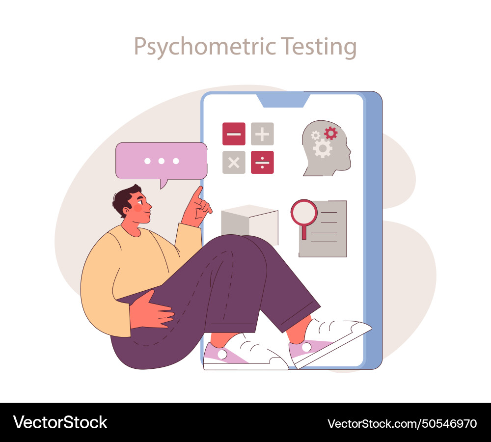 Psychometric testing concept Royalty Free Vector Image