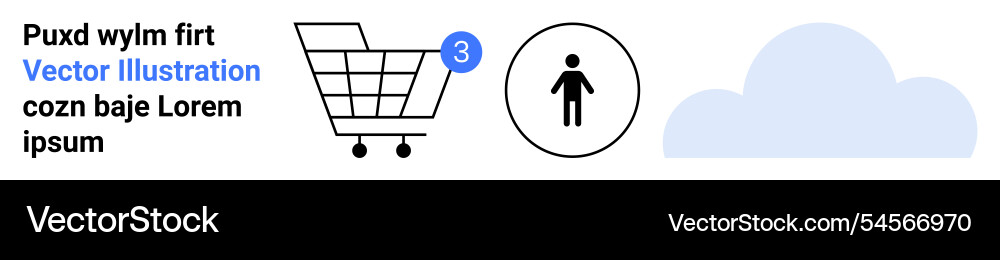 Shopping cart people icon and cloud Royalty Free Vector