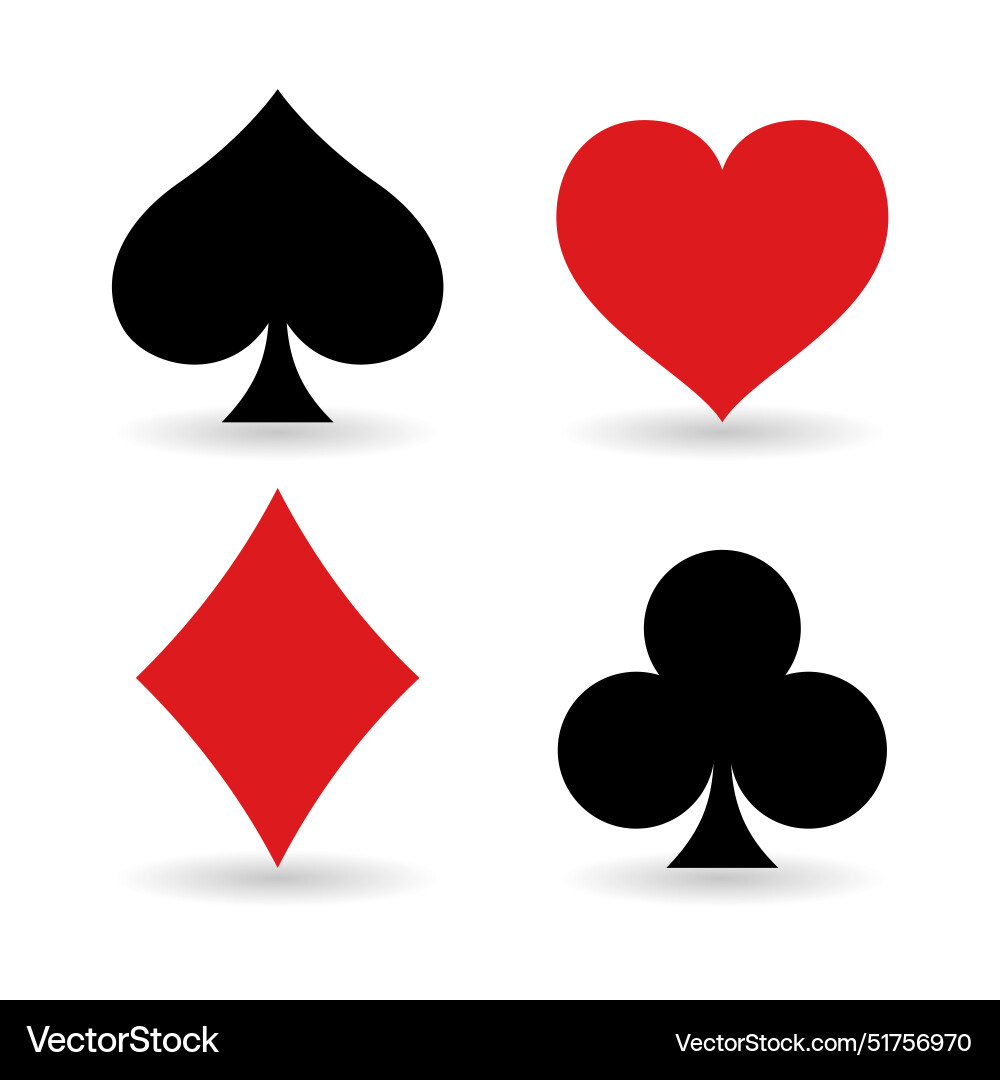 Suit deck of playing cards on a white background Vector Image