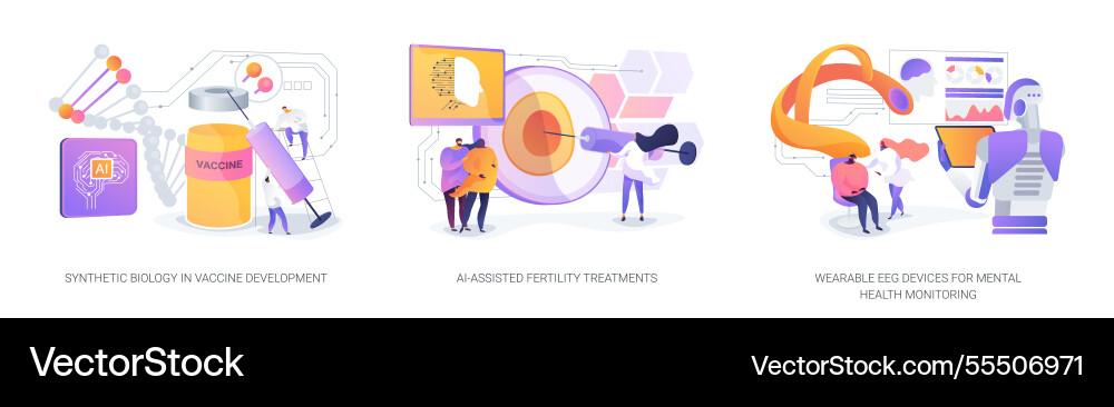 Ai and biotech revolutionizing health solutions Vector Image