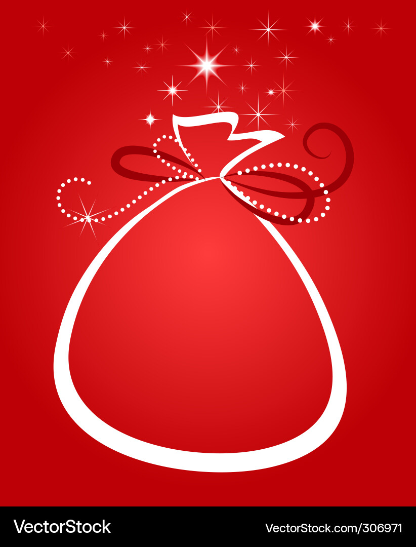Christmas gift sack Royalty Free Vector Image - VectorStock