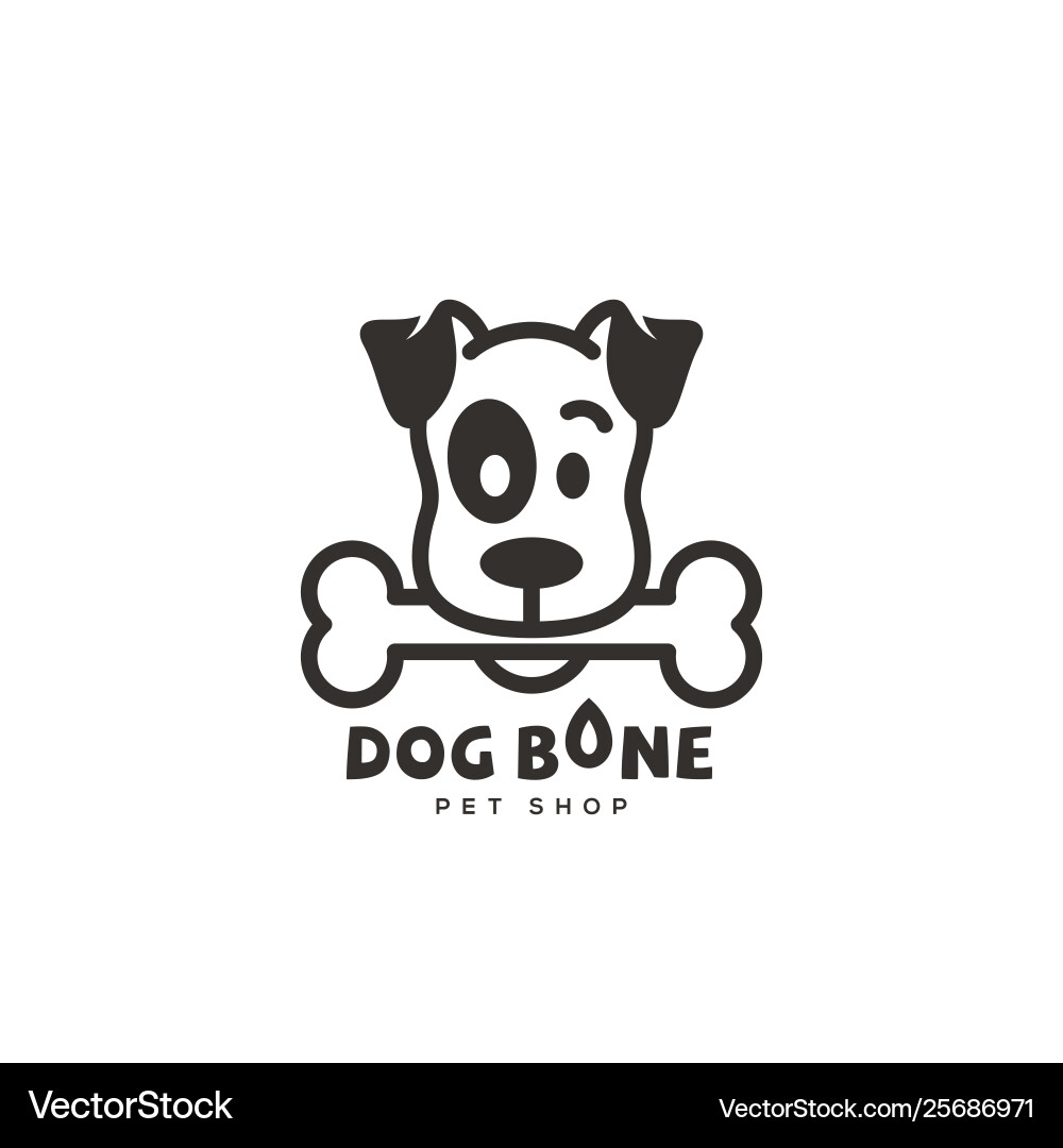 Dog bone logo Royalty Free Vector Image - VectorStock