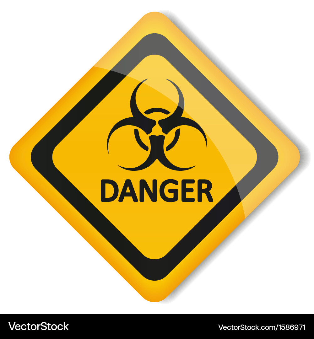 Label biohazard Royalty Free Vector Image - VectorStock