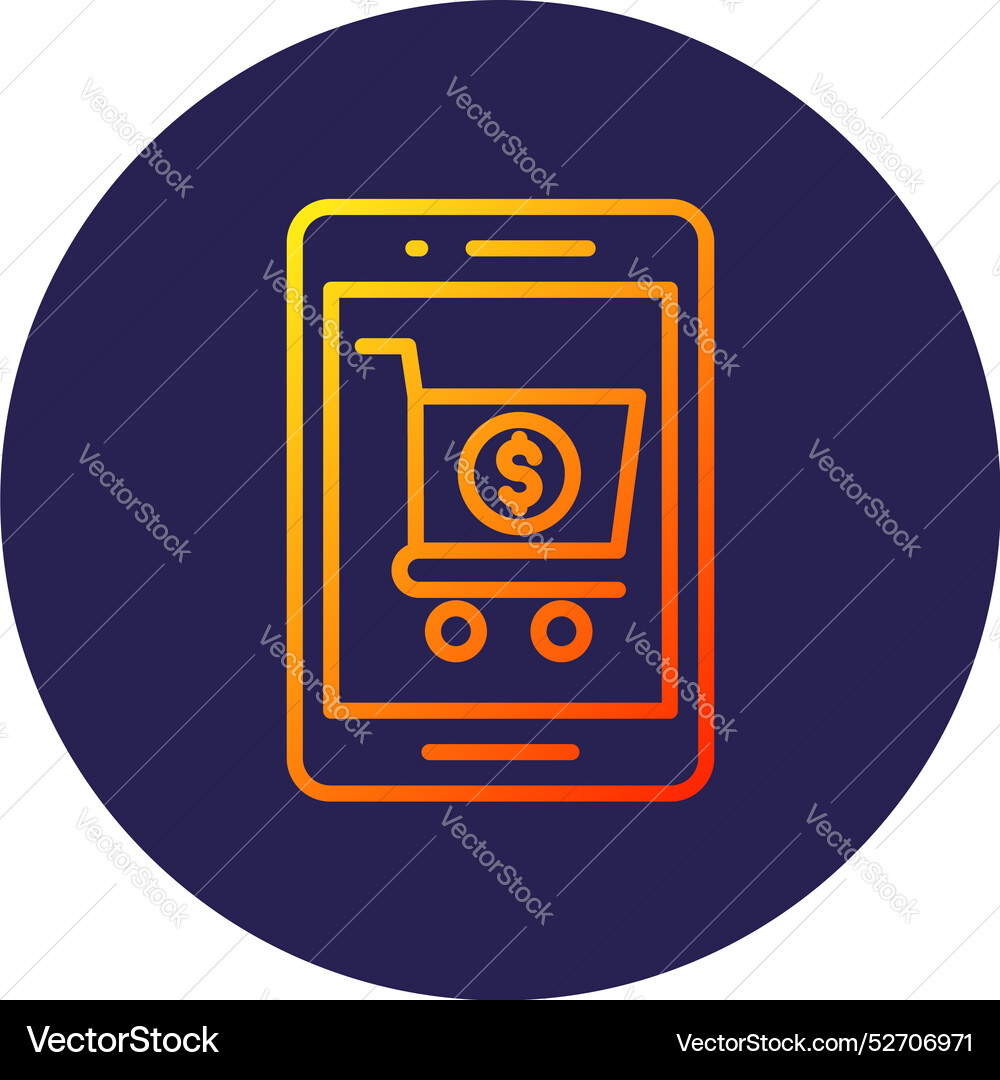 M commerce icon Royalty Free Vector Image - VectorStock