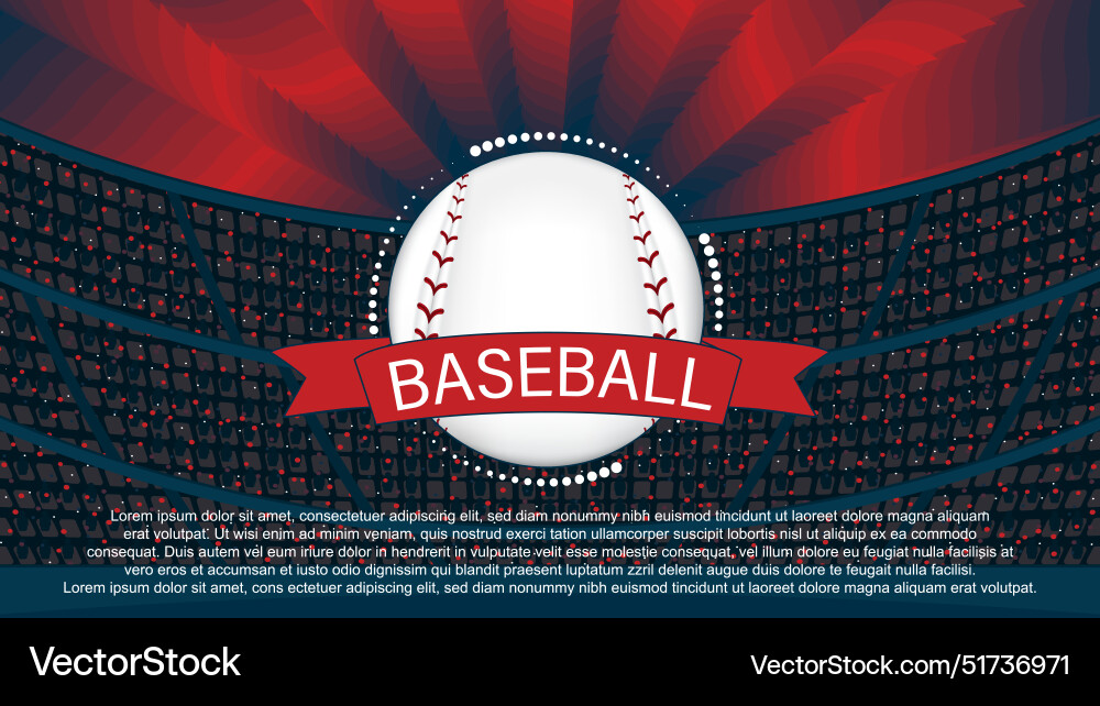 Modern and creative baseball design Royalty Free Vector