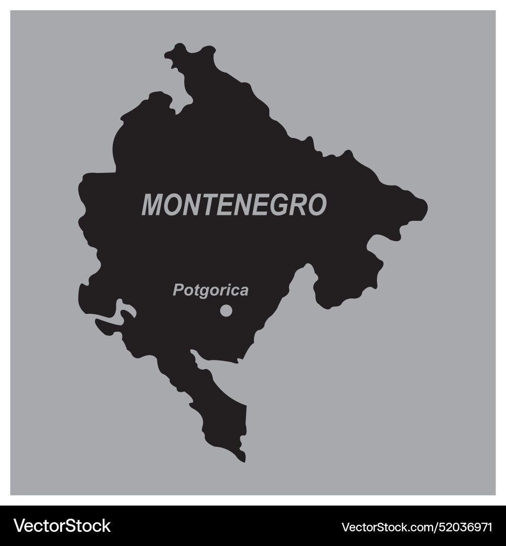 Montenegro map design Royalty Free Vector Image