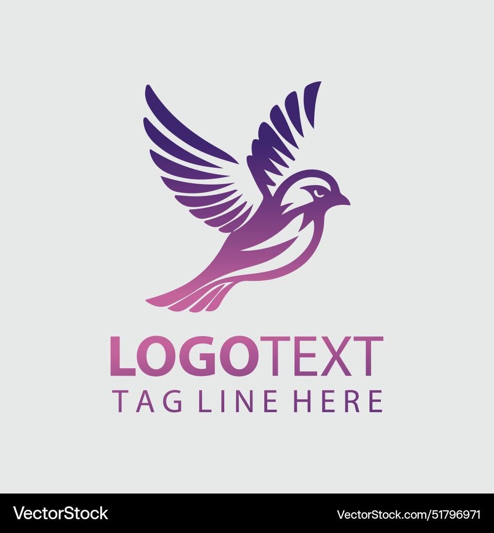 Sparrow logo Royalty Free Vector Image - VectorStock