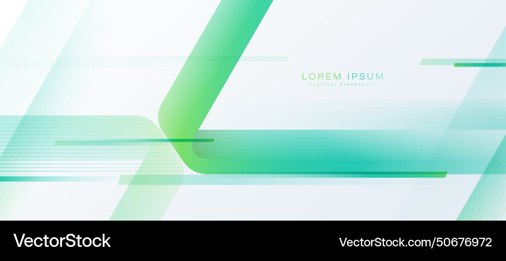 Abstract design with green glowing triangle Vector Image