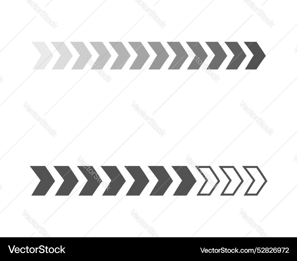 Collection loading bar status icon set of loaded Vector Image