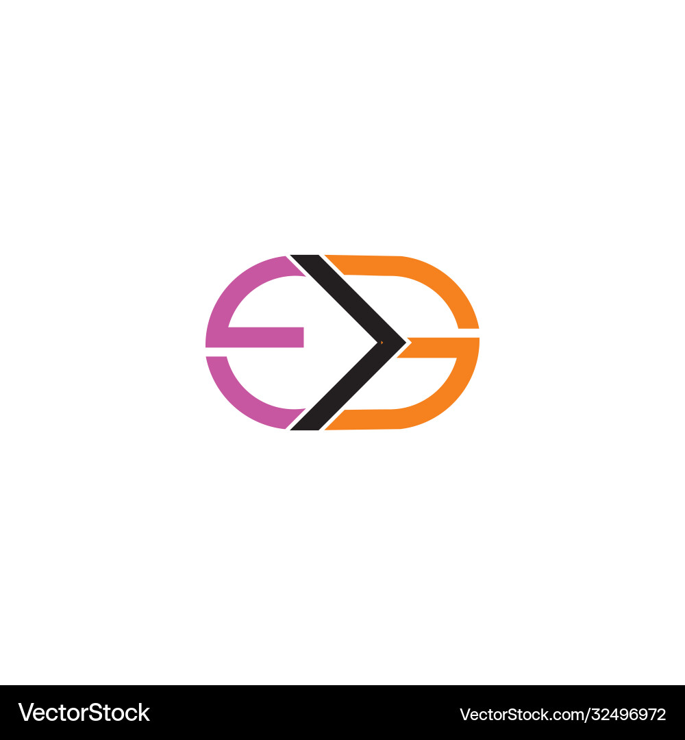 Letter eg geometric logo Royalty Free Vector Image