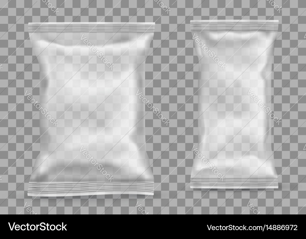 Polypropylene package on transparent background Vector Image