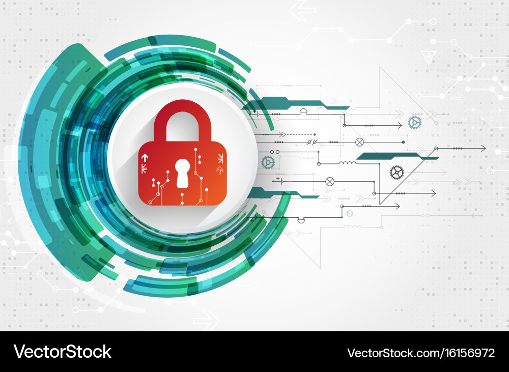 Protection concept protect mechanism system Vector Image
