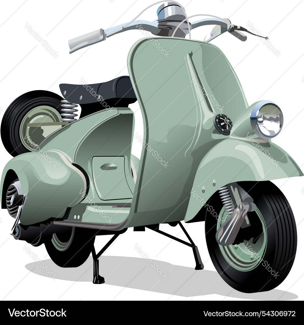 Retro scooter Royalty Free Vector Image - VectorStock