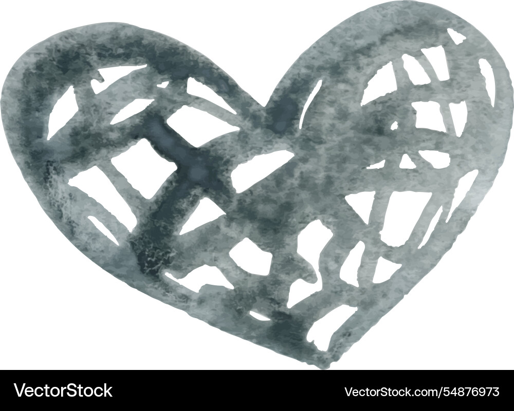 Brown chocolate and dark grey heart shape Vector Image