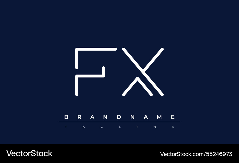 Creative fx letter initial logo image Royalty Free Vector