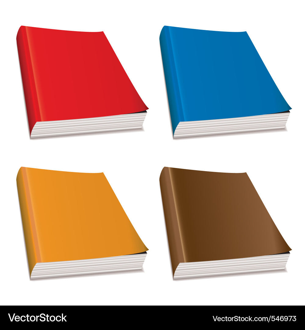 Hardback books Royalty Free Vector Image - VectorStock