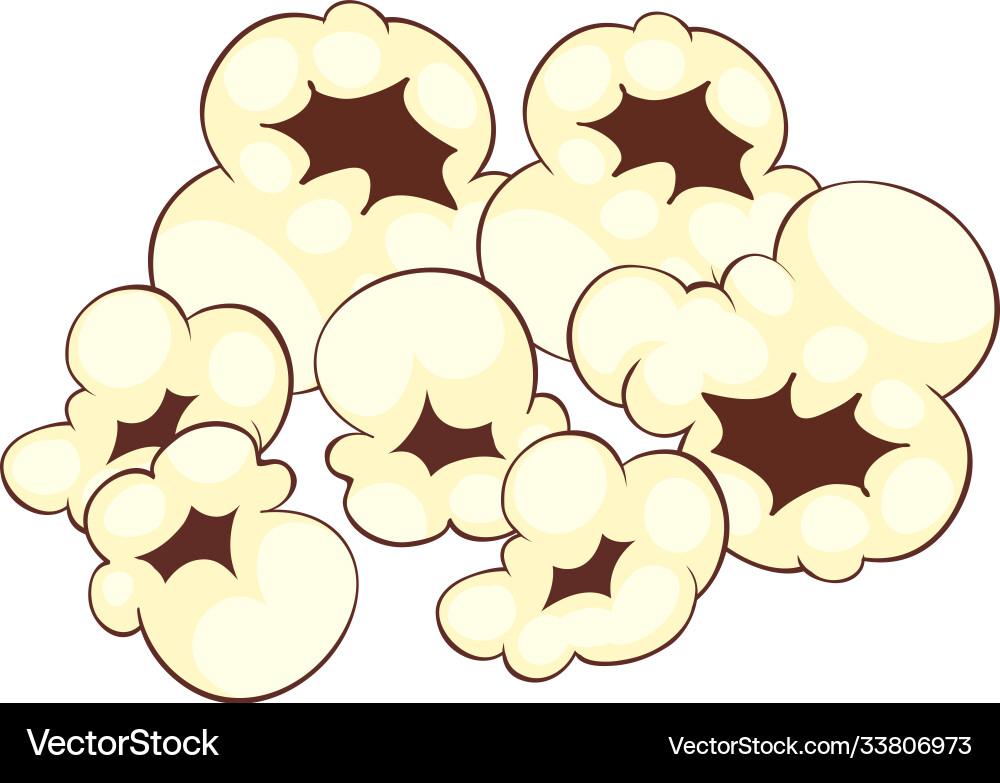 Isolated popcorn on white background Royalty Free Vector