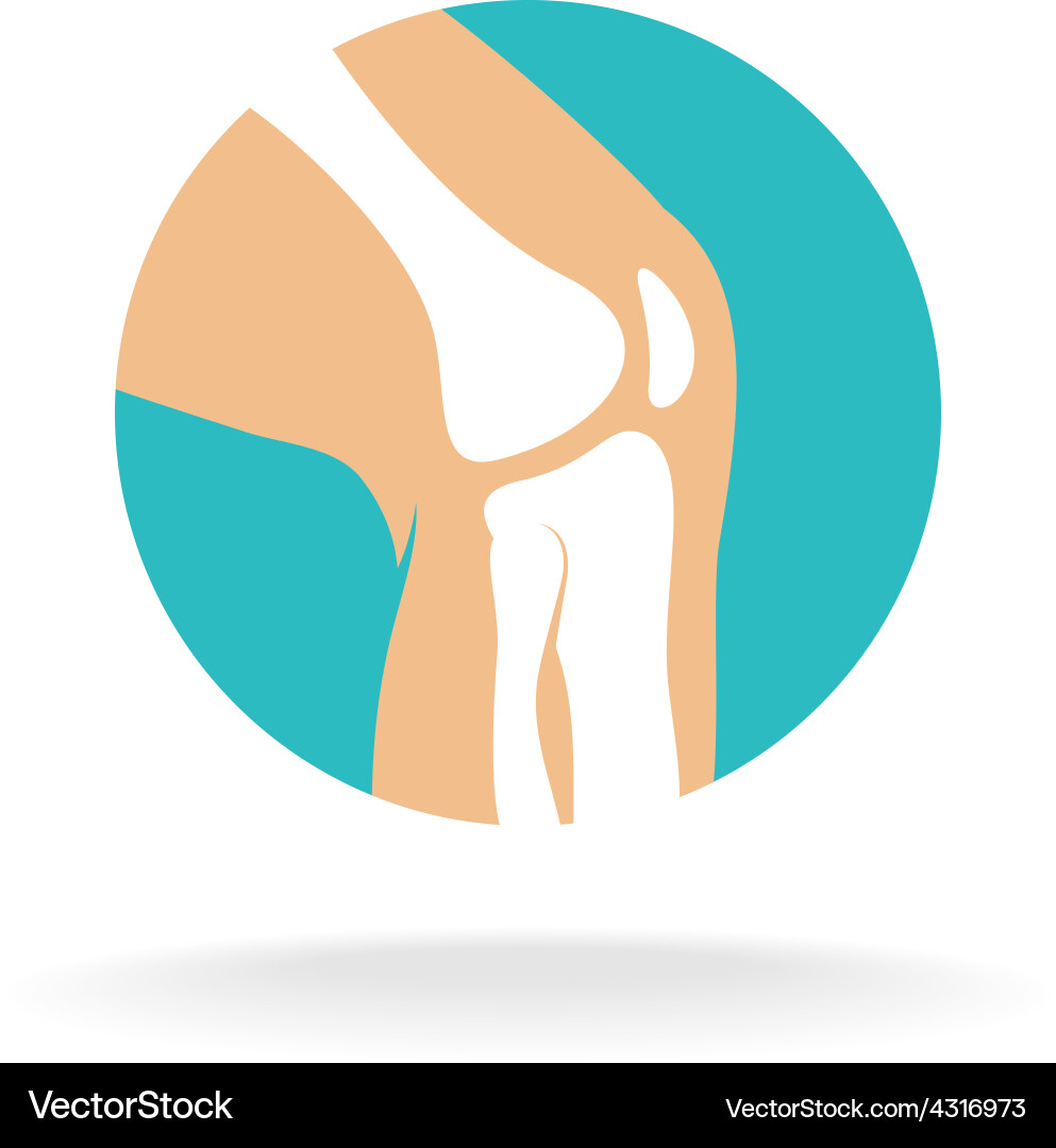 Knee joint logo Royalty Free Vector Image - VectorStock