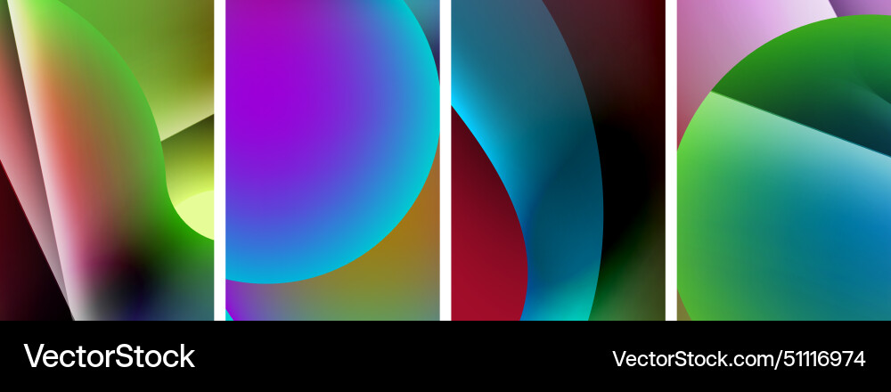 A vibrant collage featuring colorful images Vector Image