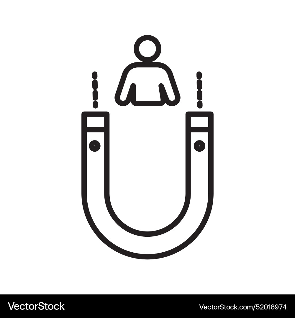 Attraction icon black line art Royalty Free Vector Image