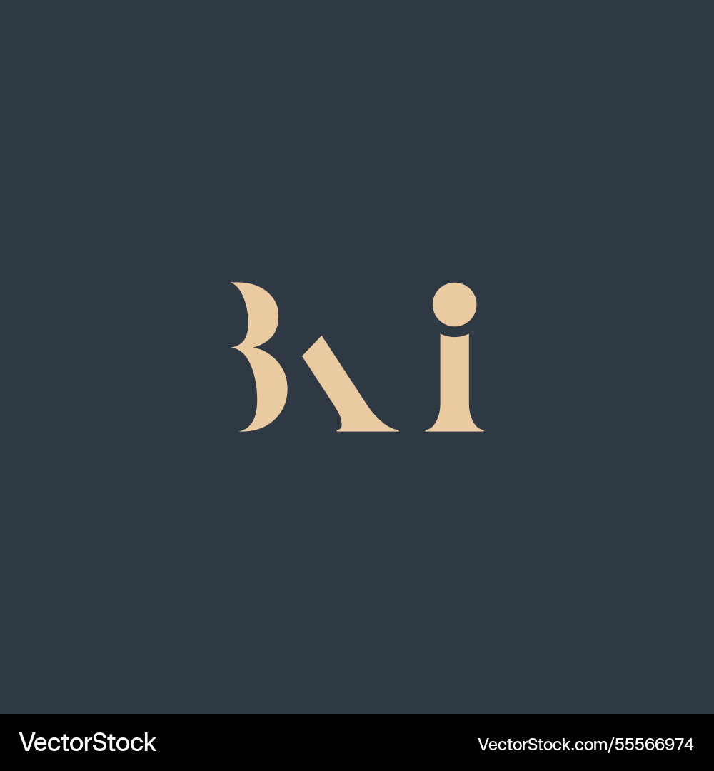 Bki abstract letter logo Royalty Free Vector Image