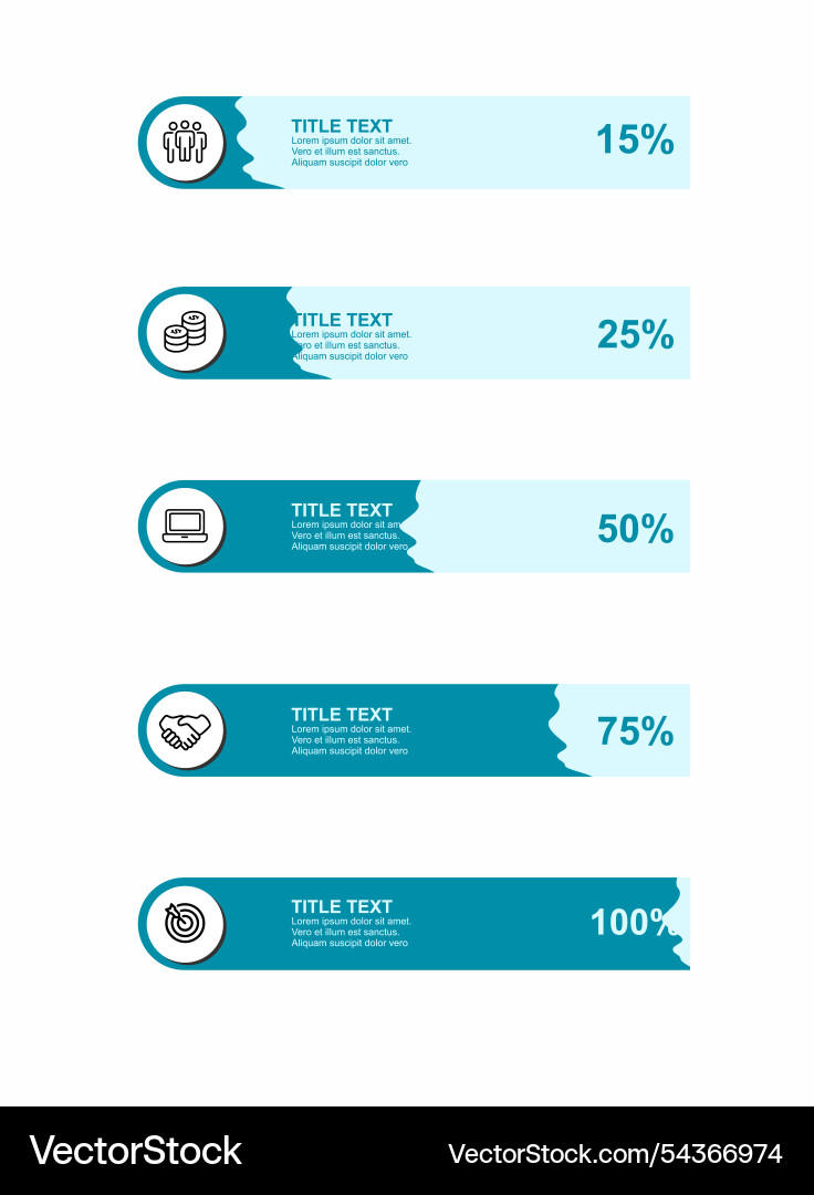 Infographic elements with business icon on full Vector Image
