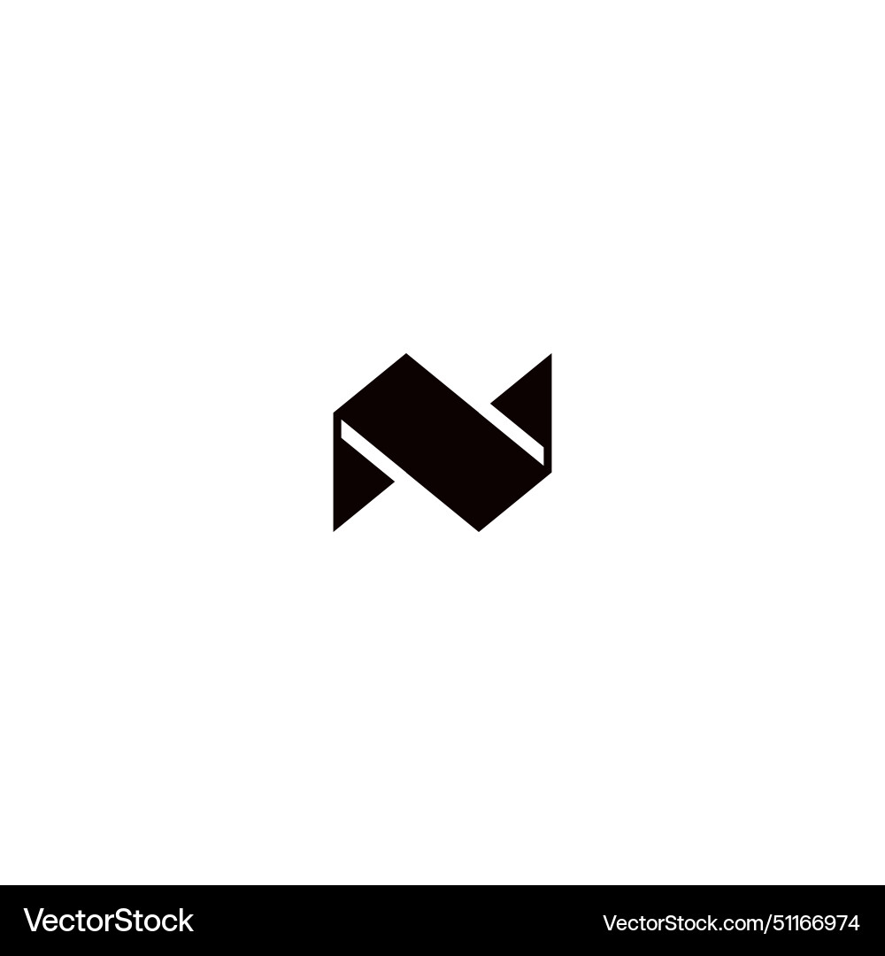 Modern letter n s logo design Royalty Free Vector Image