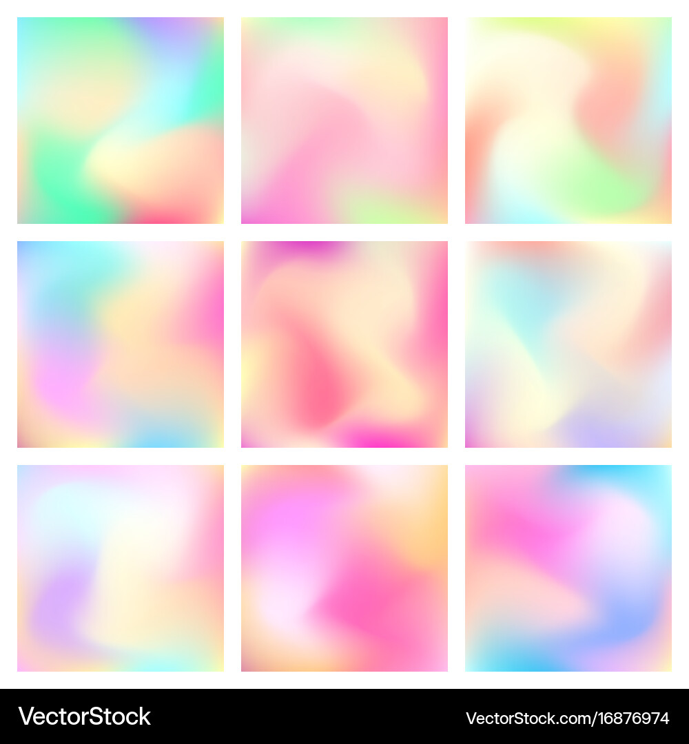 Pastel Gradient Color Set Royalty Free Vector Image