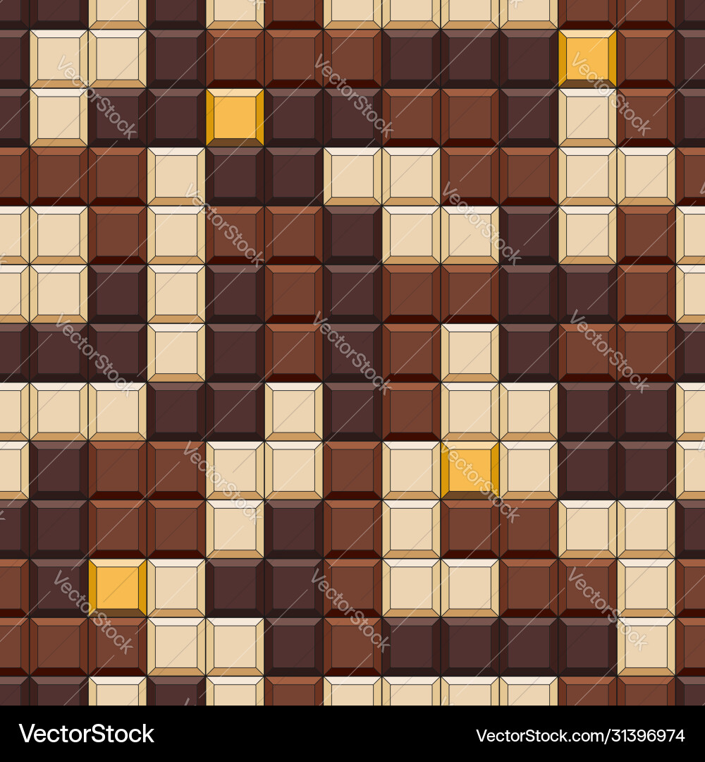Seamless pattern with tetris made chocolate Vector Image