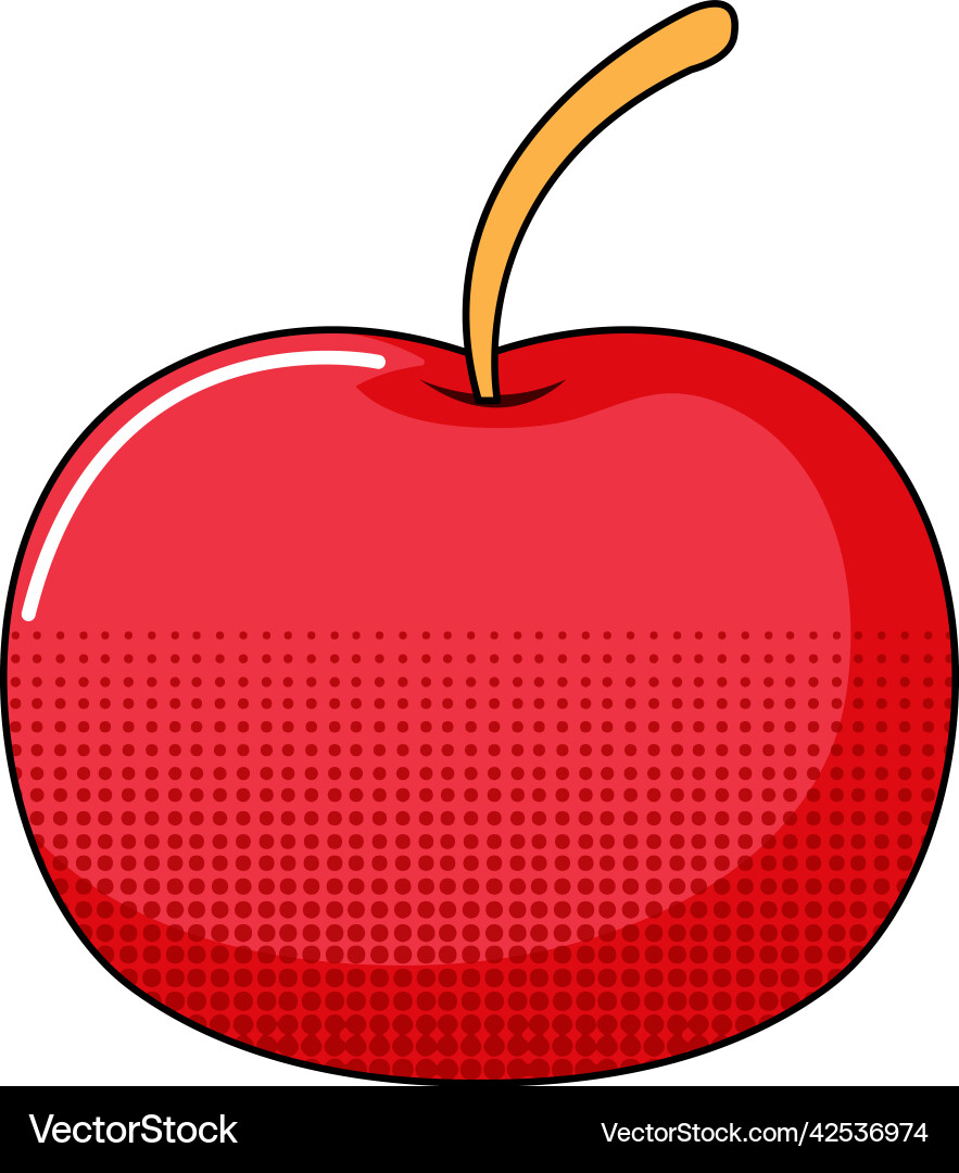 Simple apple on white background Royalty Free Vector Image