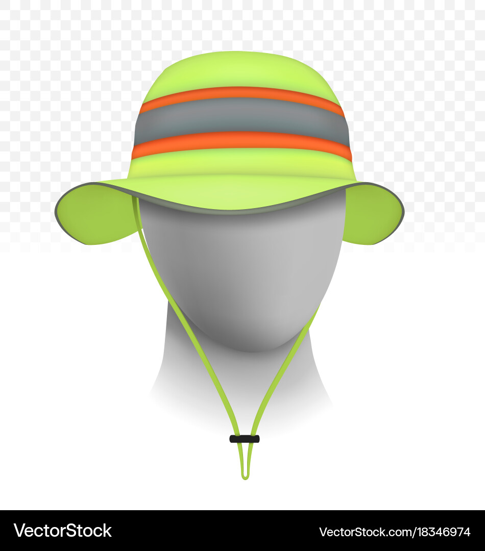 Unisex reflective sun hat isolated on transparent Vector Image