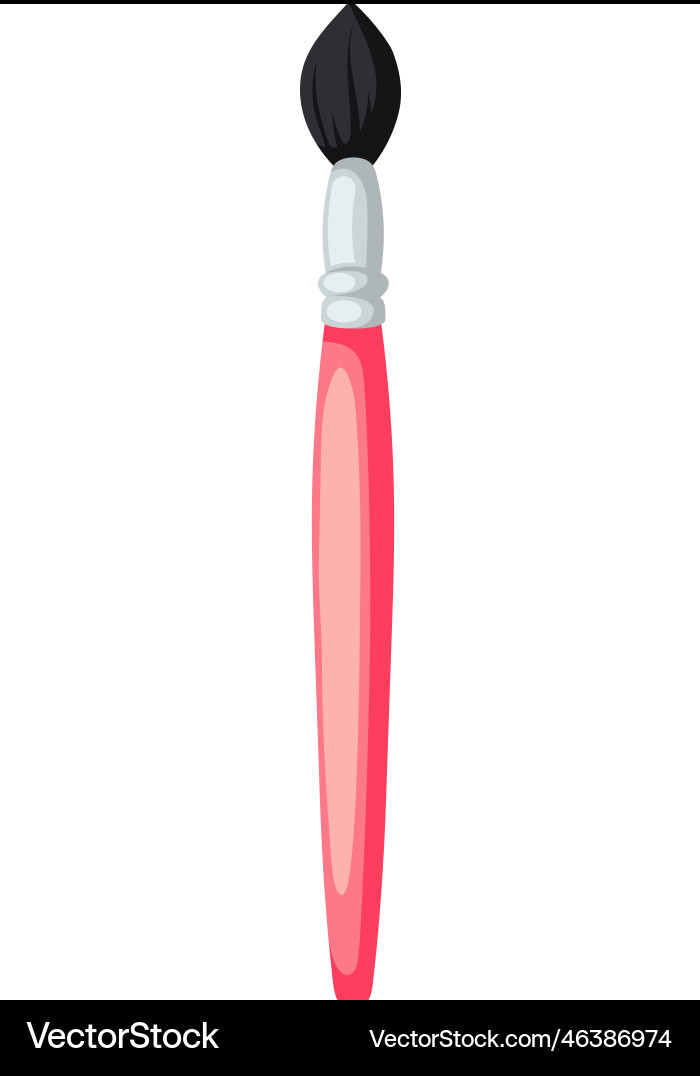 Work artist paint brush cartoon Royalty Free Vector Image