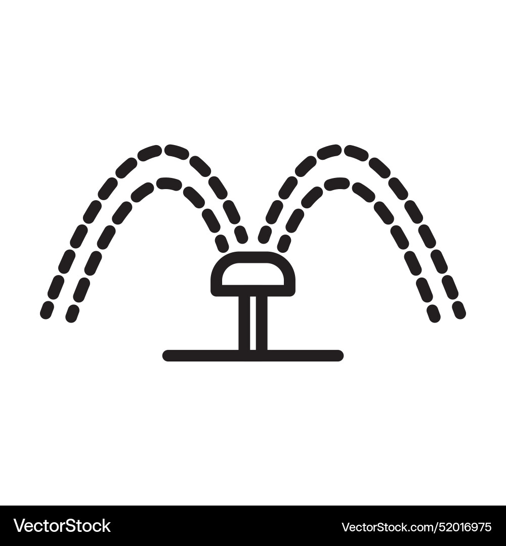 Automatic irrigation sprinklers icon black line Vector Image